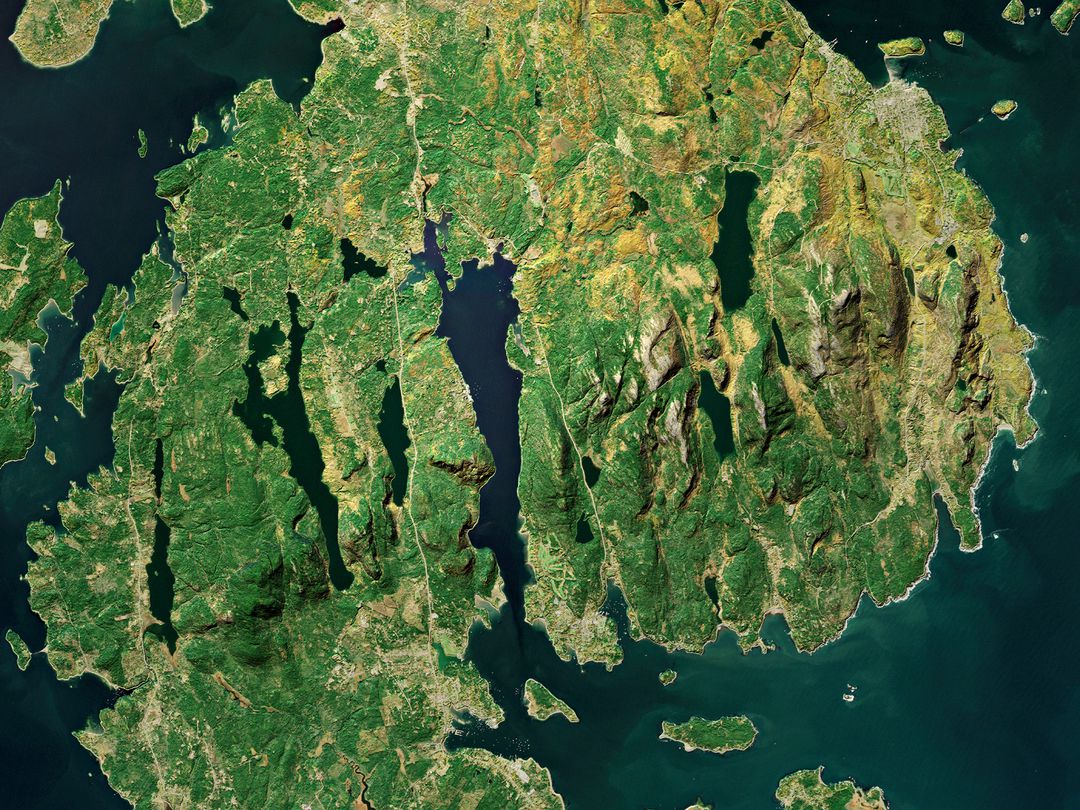 Acadia National Park Map Art