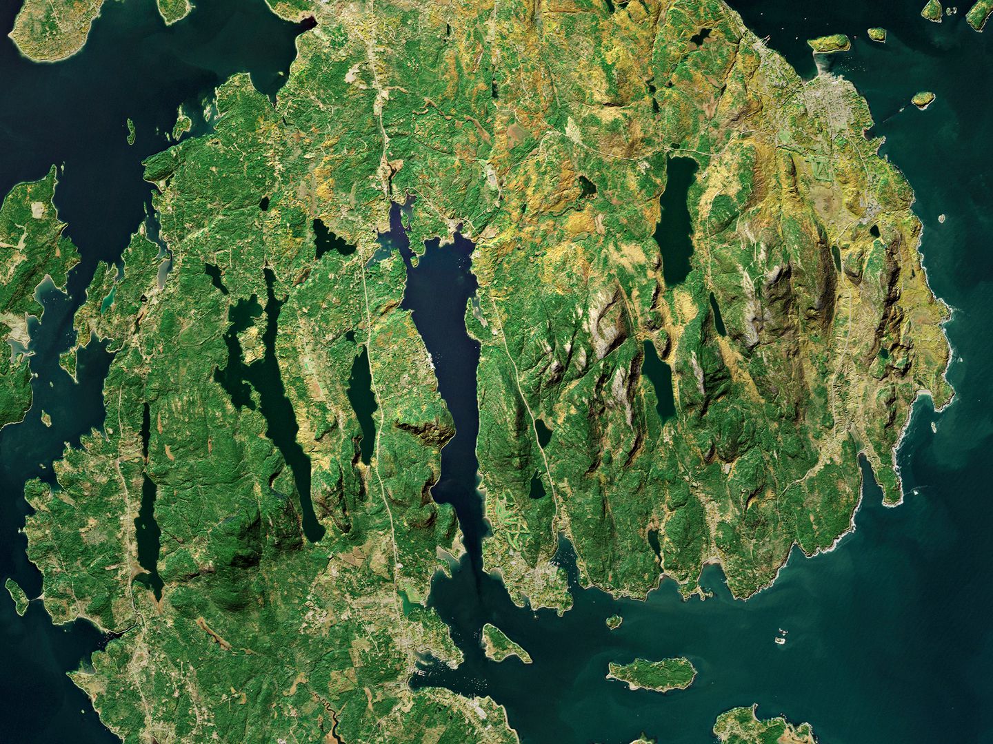 Acadia National Park Map Art