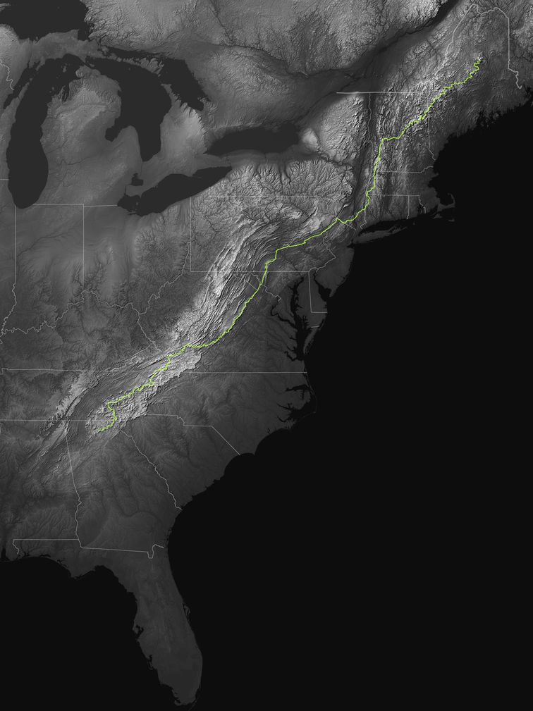 Continental Divide Trail Map Art