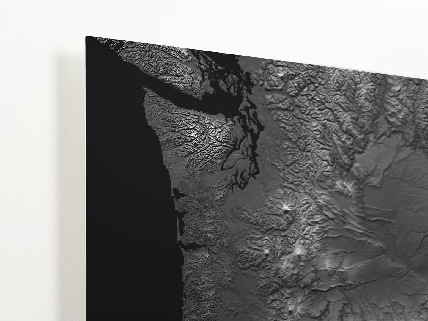 Cascade Mountain Range Map Art