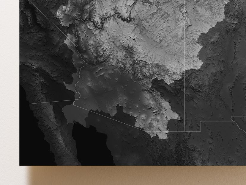 Colorado River Basin Map Art