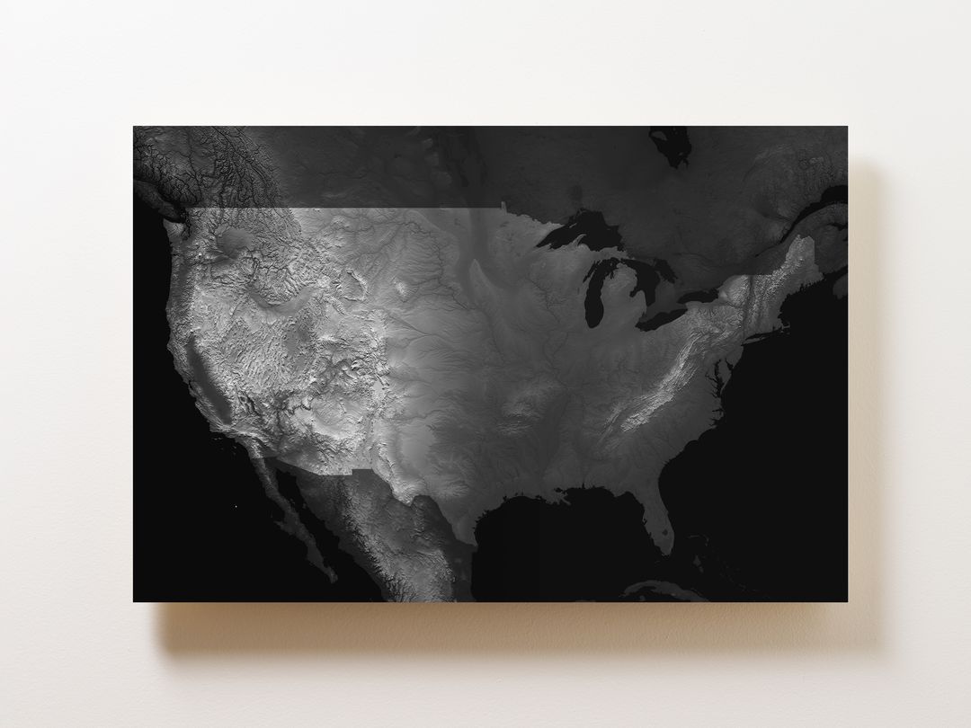 Contiguous US Map Art