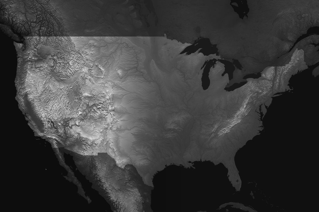 North America Map Art