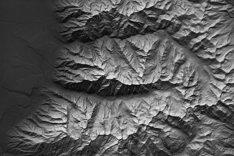 Wasatch Range Map Art