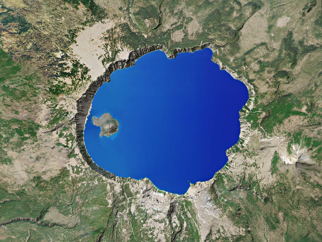 Crater Lake National Park Map Art