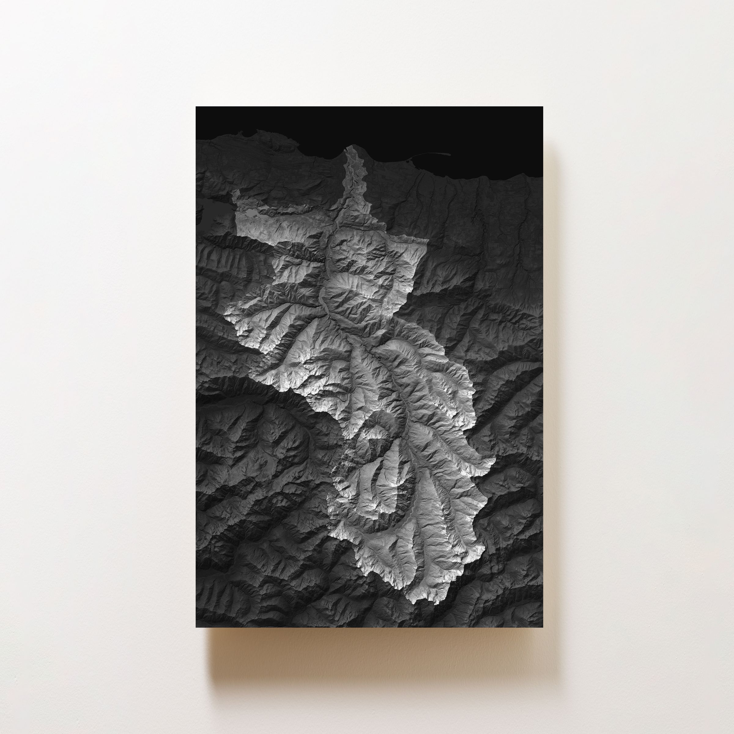Elwha River Basin Map Art