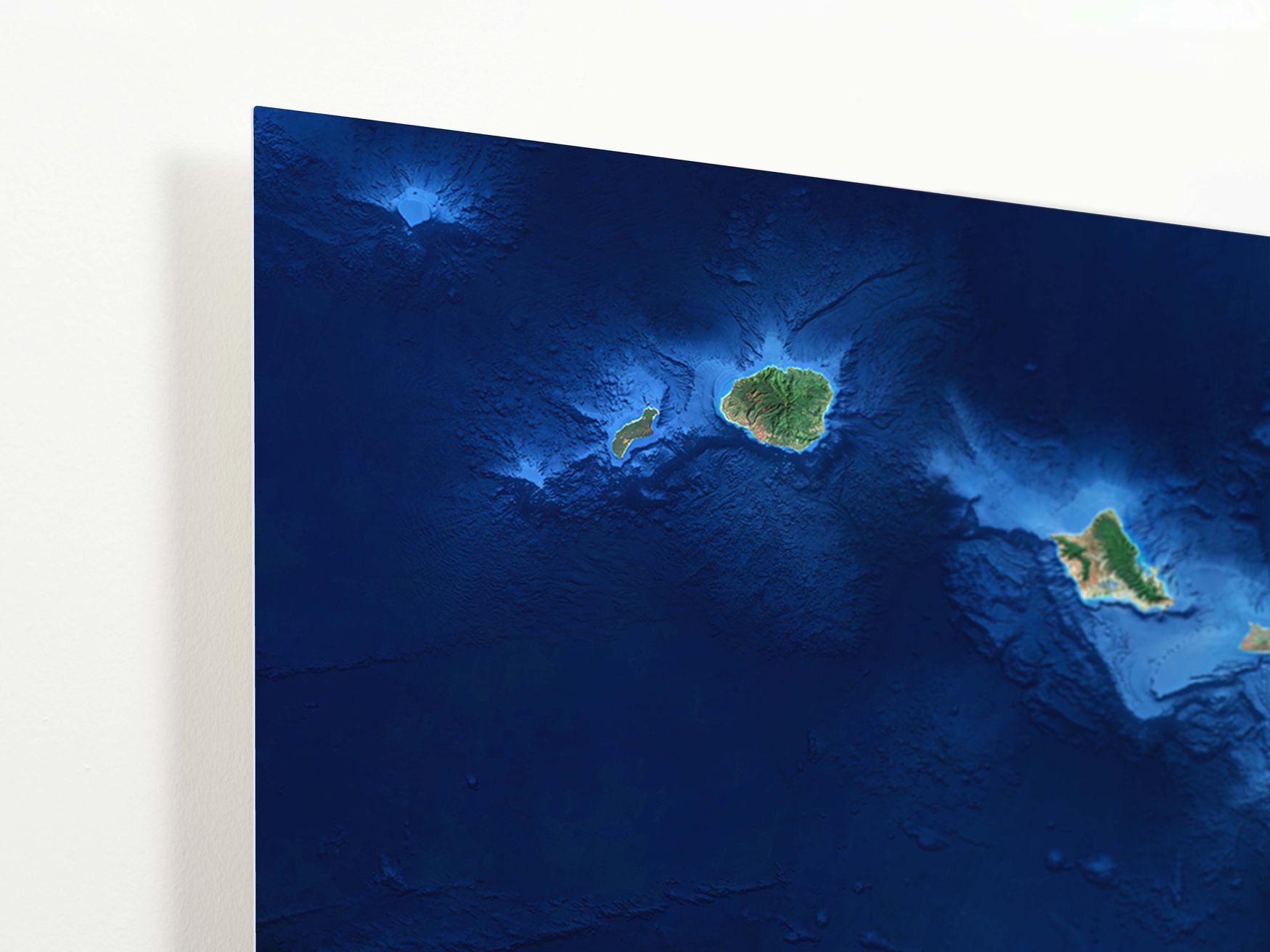 Hawaii Natural Color Map Art