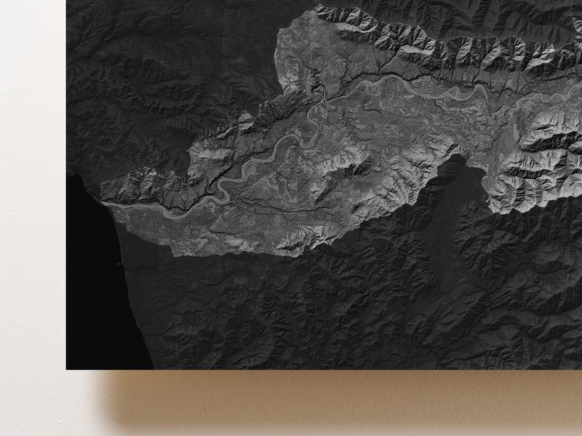 Hoh River Rainforest Map Art