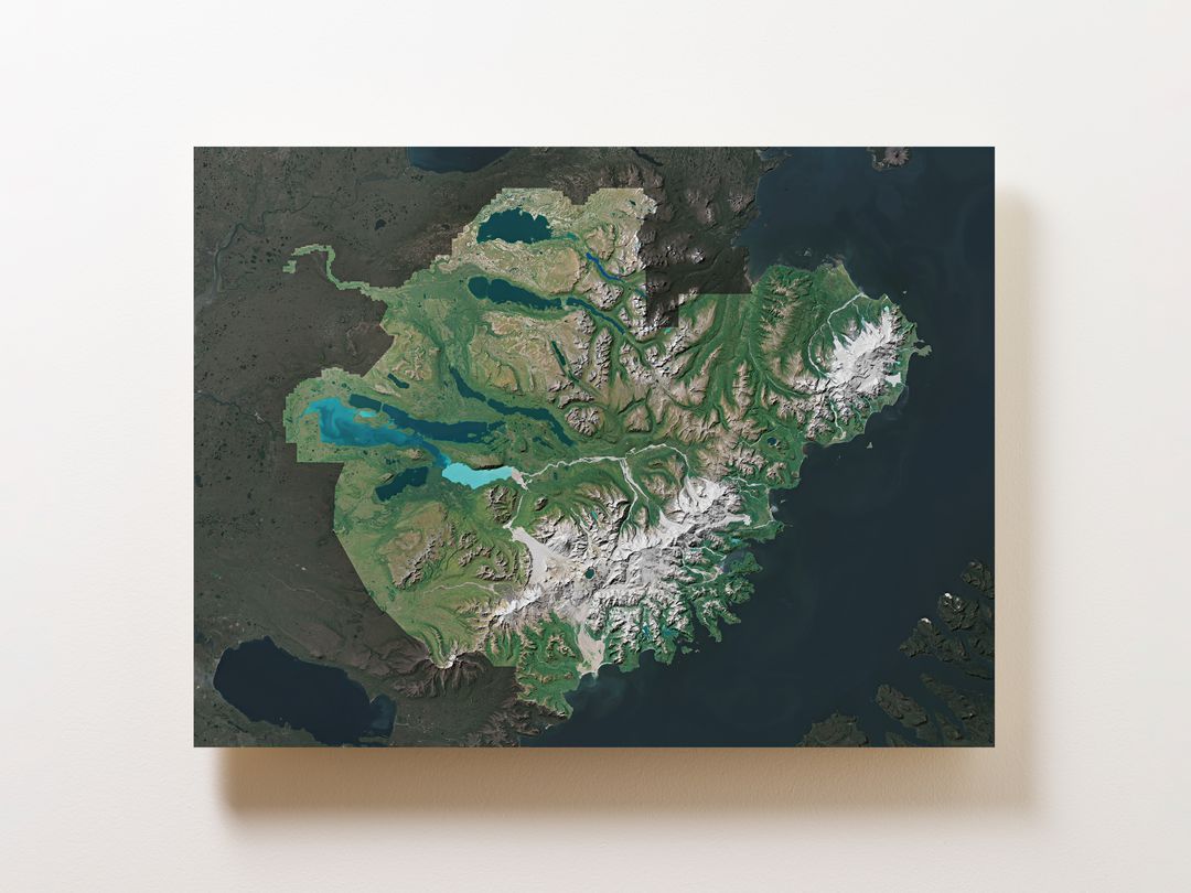 Katmai National Park Map Art