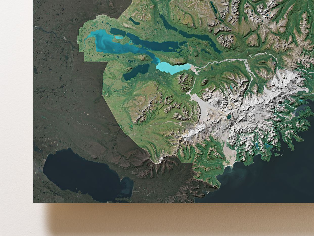 Katmai National Park Map Art