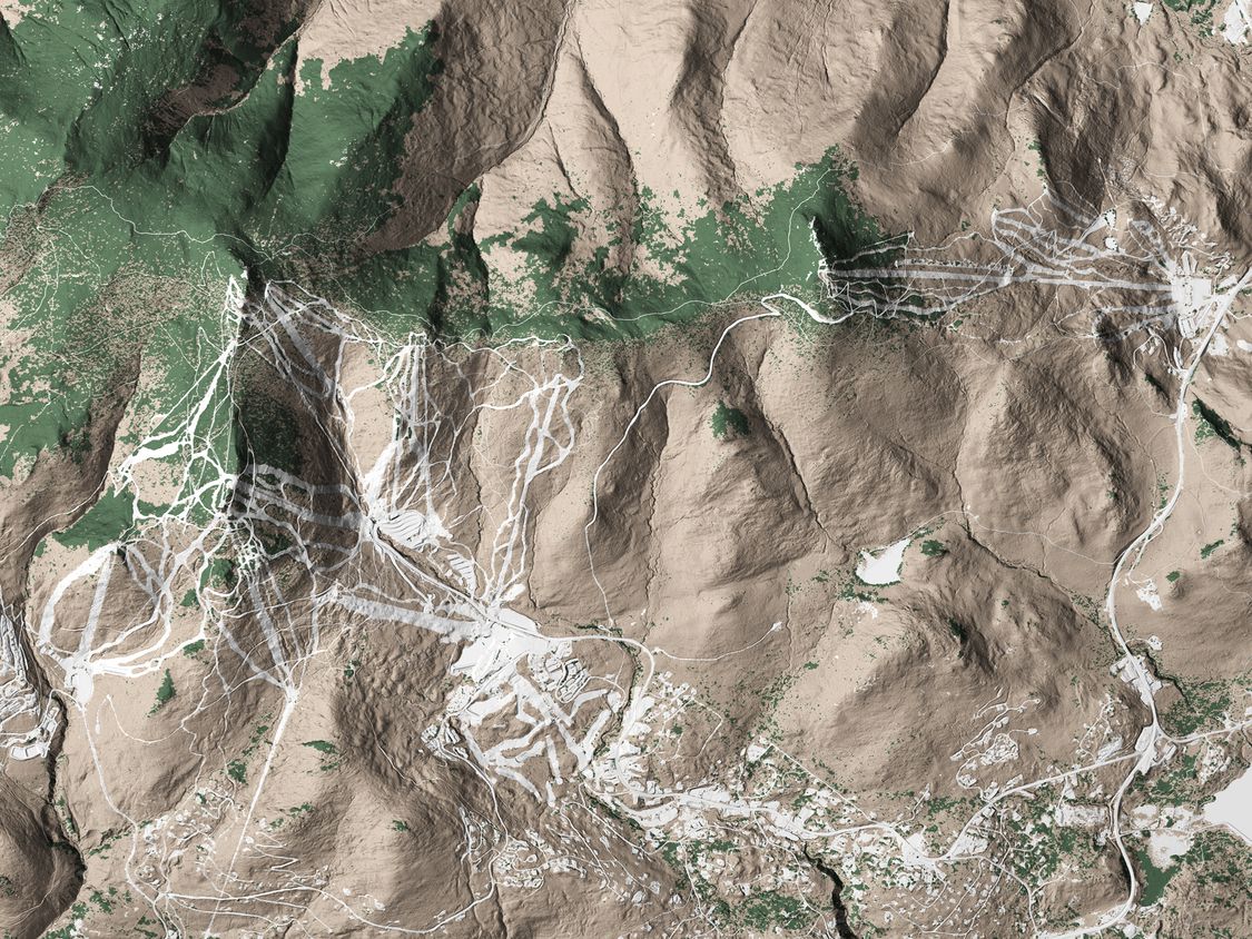 Killington and Pico Map Art