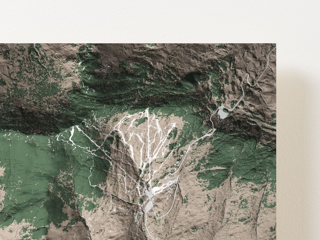 Mad River Valley Resorts Map Art