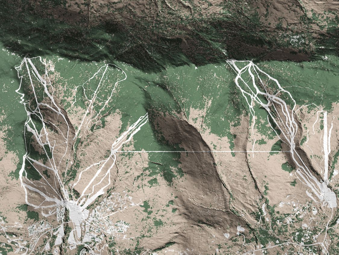 Mad River Valley Resorts Map Art