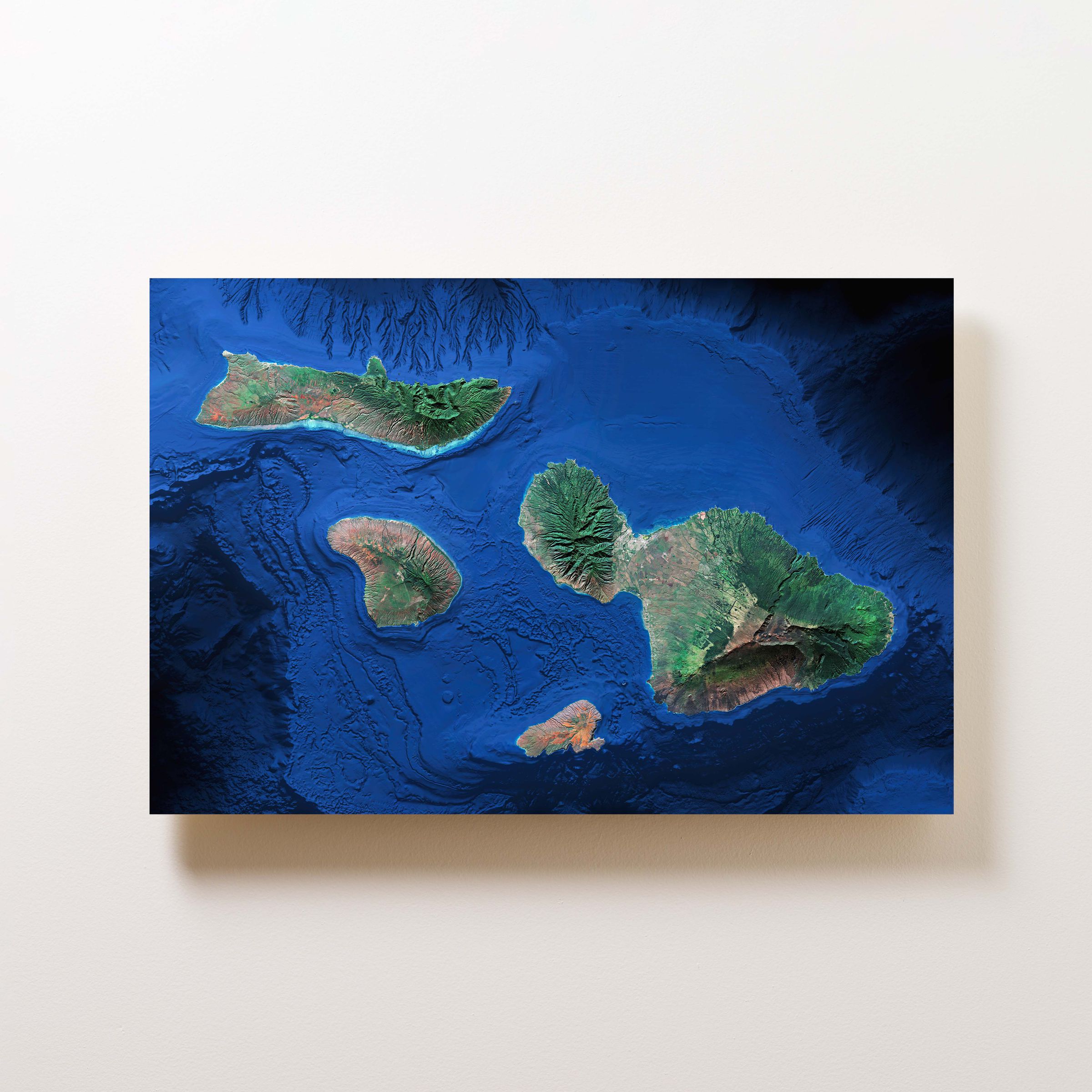 Maui County Map Art