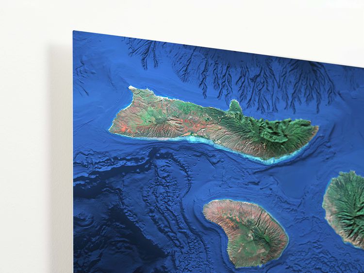 Maui County Map Art