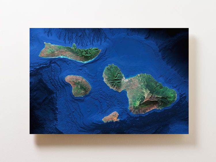 Maui County Map Art