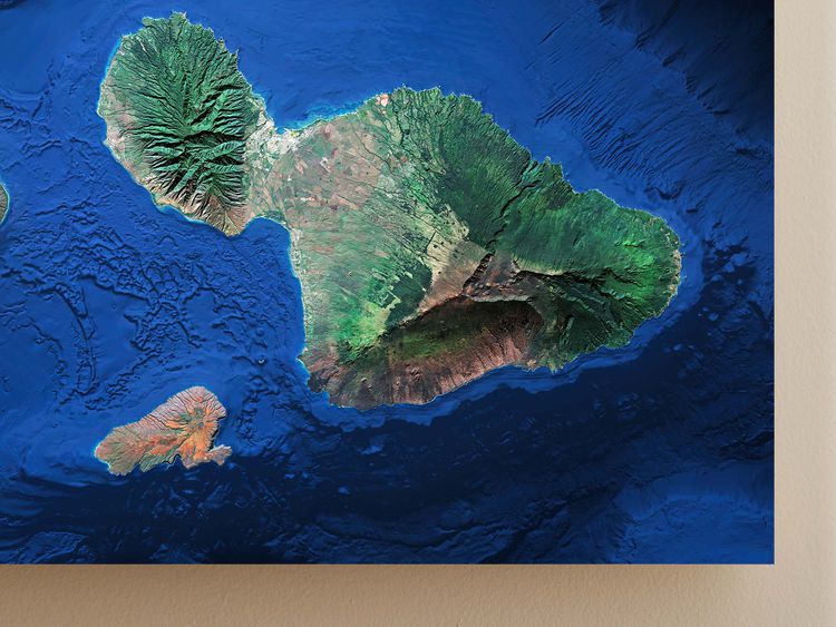 Maui County Map Art