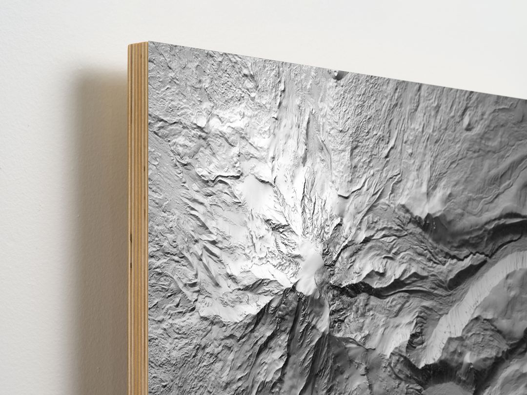Mount Adams Map Art