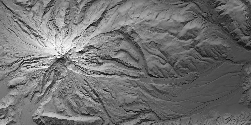 Map Art of The Cascade Volcanoes