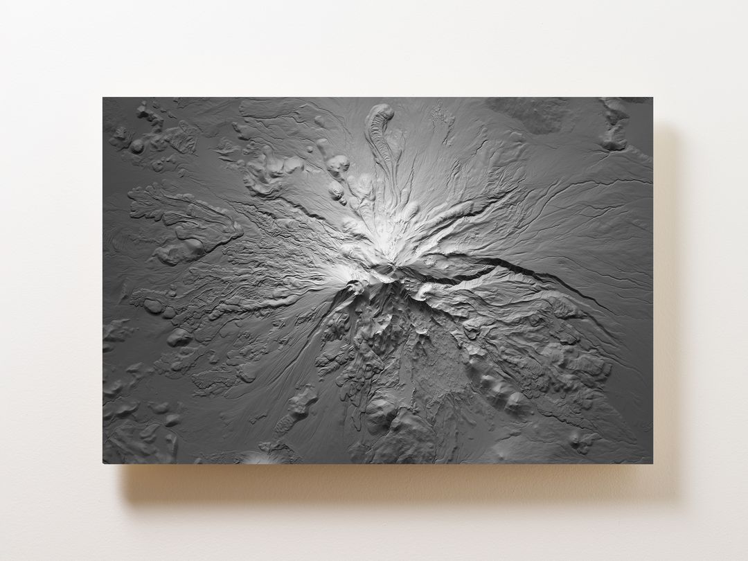 Mount Shasta Map Art
