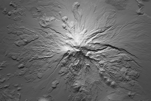 Map Art of The Cascade Volcanoes