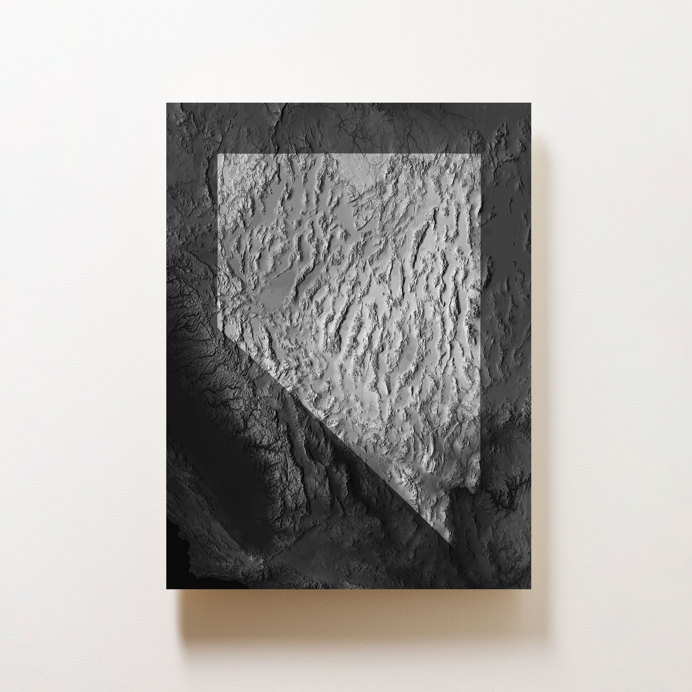 Nevada Physical Laminated Wall Map By Raven Maps - Bank2home.com