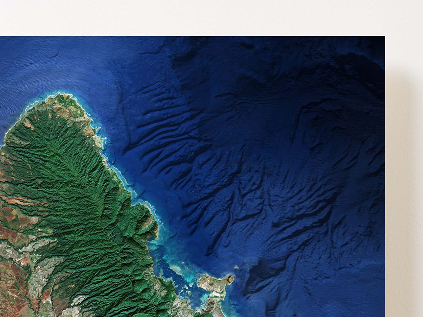 Oahu Map Art