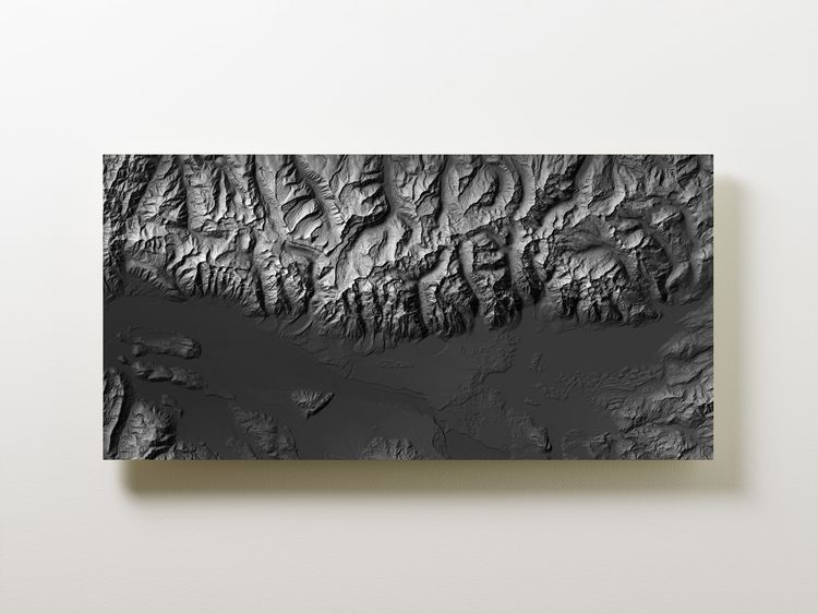 Teton Range Map Art