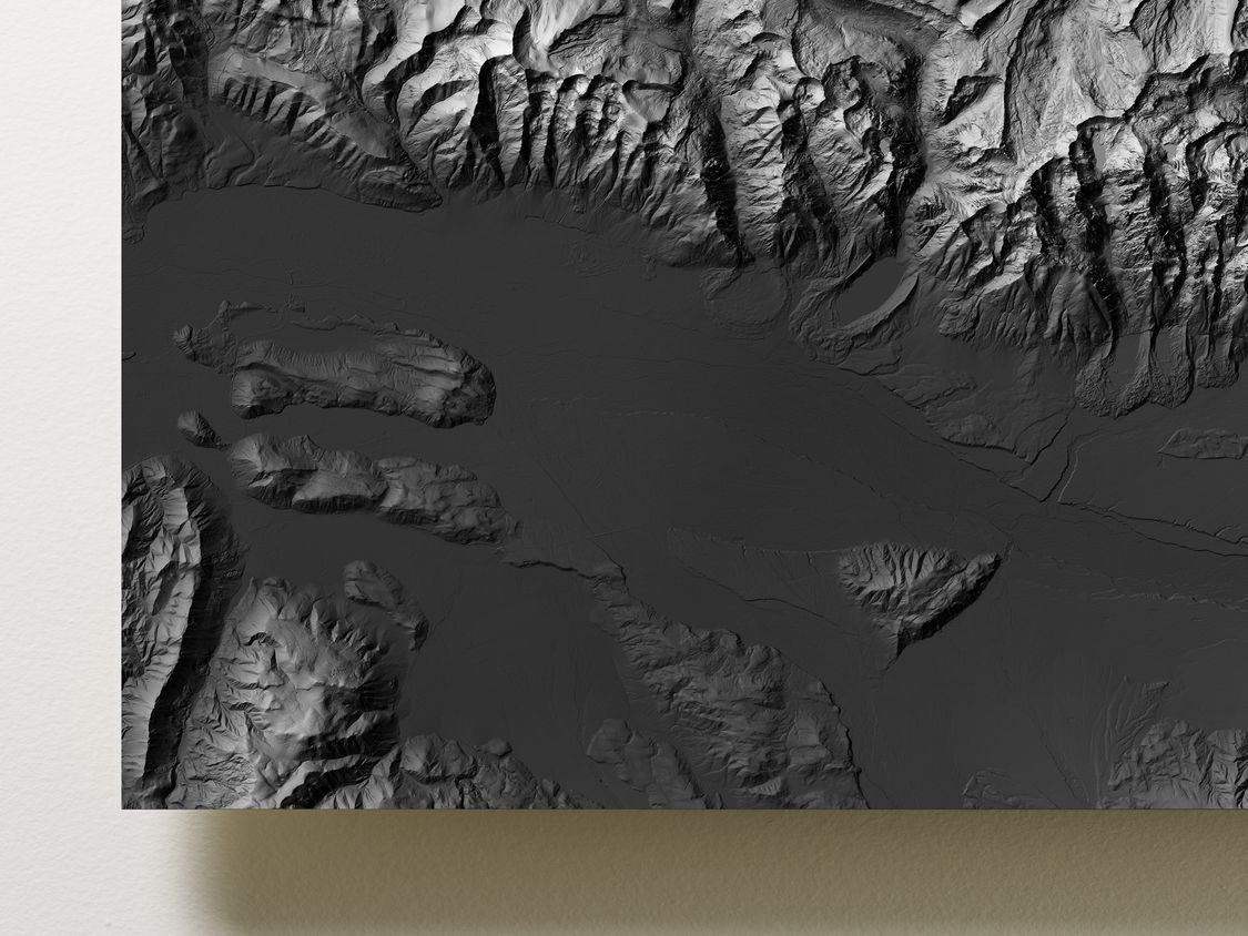 Teton Range Map Art