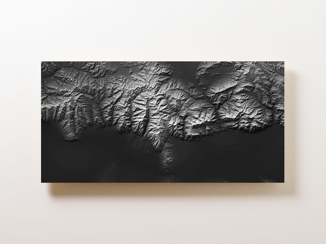 Wasatch Range Map Art