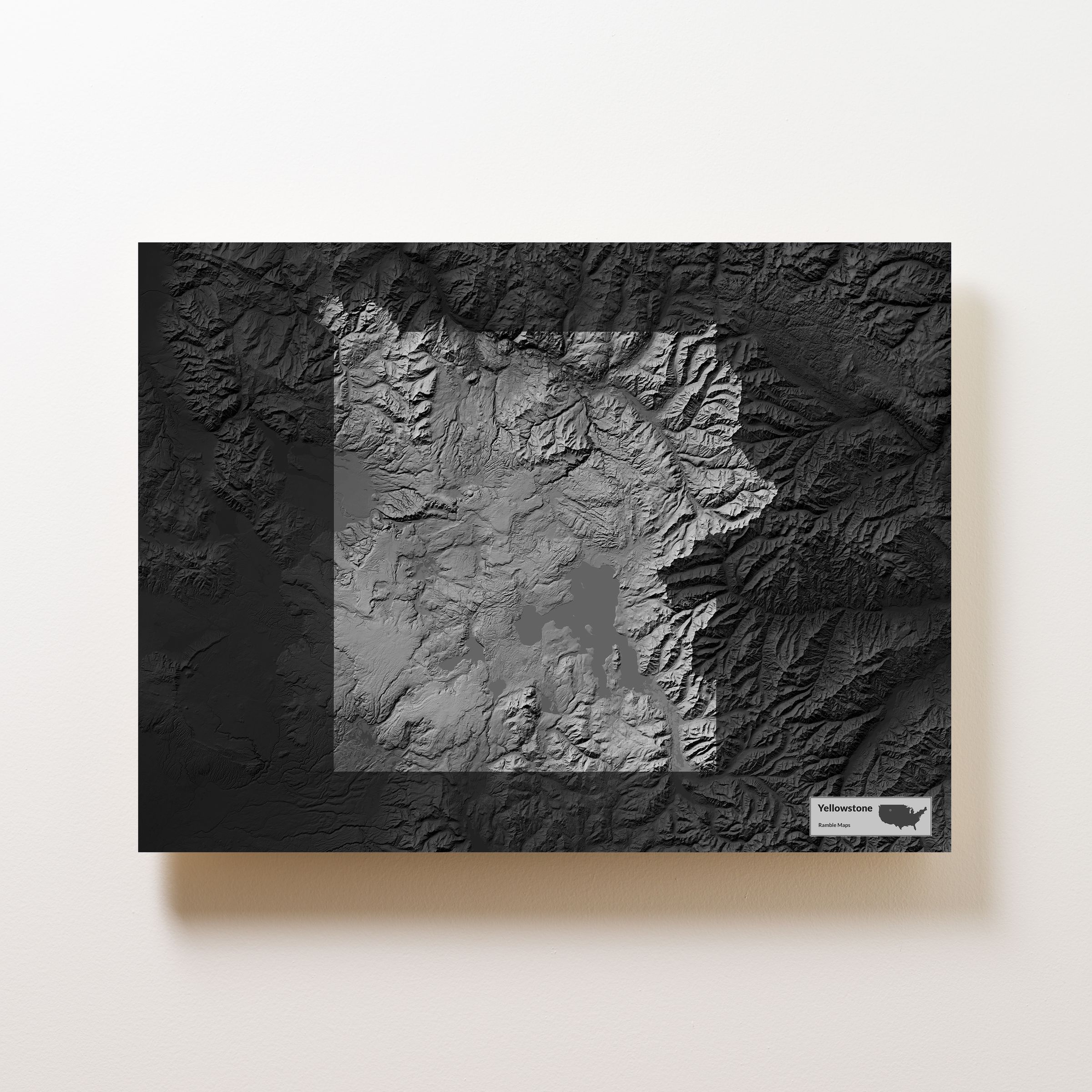 Yellowstone Terrain Map